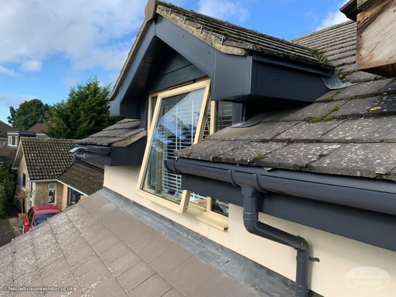 Anthracite fascias, soffits, guttering and Hardieplank Cladding ...