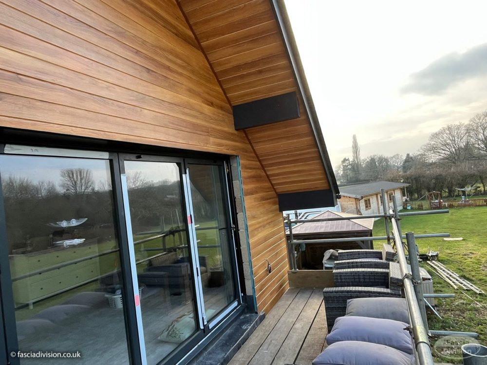 Anthracite fascia with Durasid Foresta Red Cedar cladding | The Fascia ...