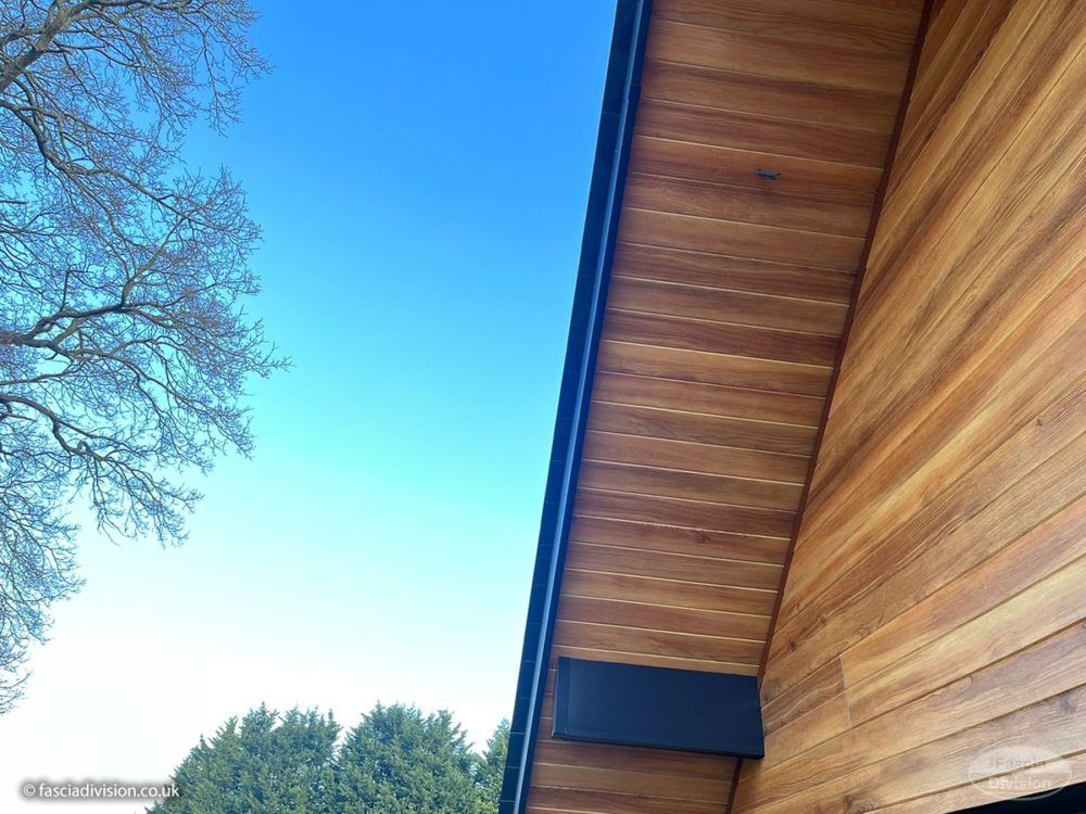 Anthracite fascia with Durasid Foresta Red Cedar cladding | The Fascia ...