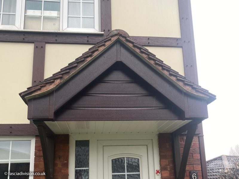 Mock Tudor boards, cream render board and uPVC fascia, soffits and ...